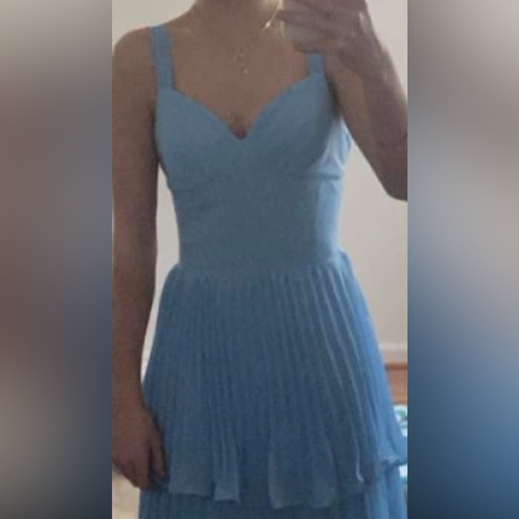 Dresses | Light Blue Ruffle Prom Dress | Poshmark